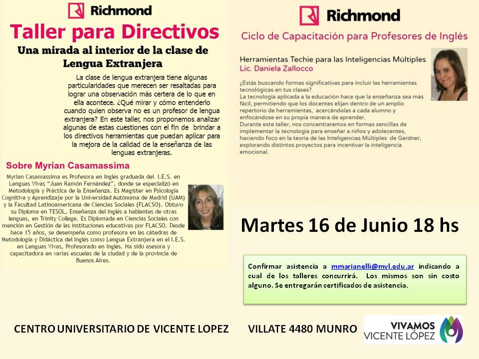 Capacitación Inglés junto a Editorial Richmond en Centro Universitario ...
